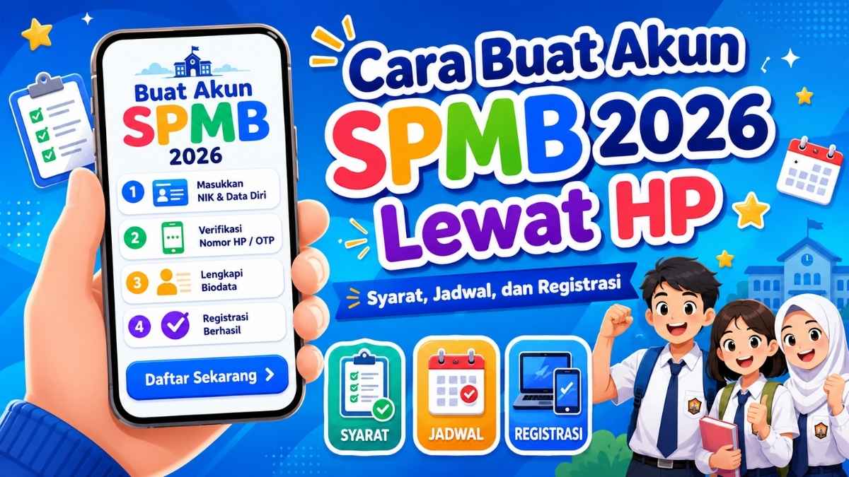 Cara Buat Akun SPMB 2026, Syarat, Jadwal, dan Registrasi Lewat HP